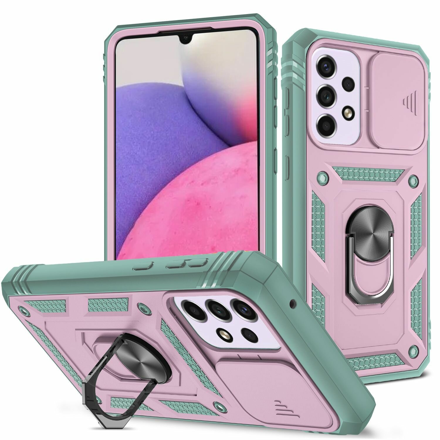 Чехол противоударный MyPads для Samsung Galaxy S23 Ultra, розовый со вставками