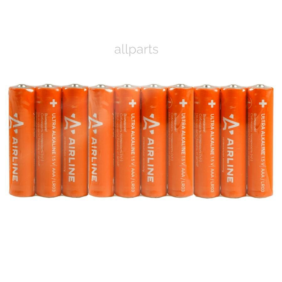 AIRLINE AAA-10 Батарейка алкалиновая AIRLINE Ultra Alkaline AAA 1,5V (10 шт) AAA-10