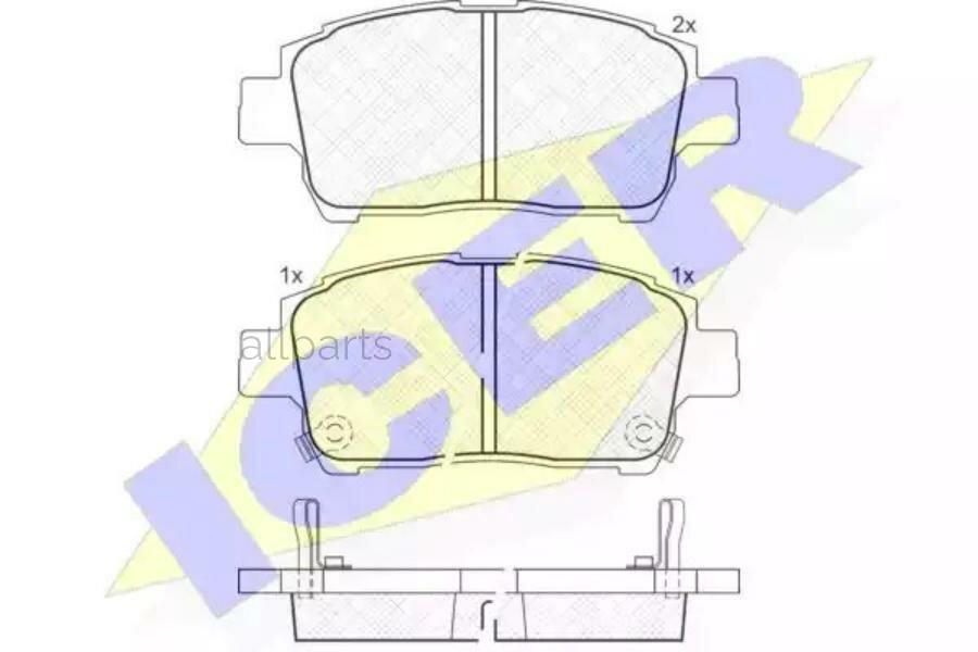 ICER 181386 Тормозные колодки
