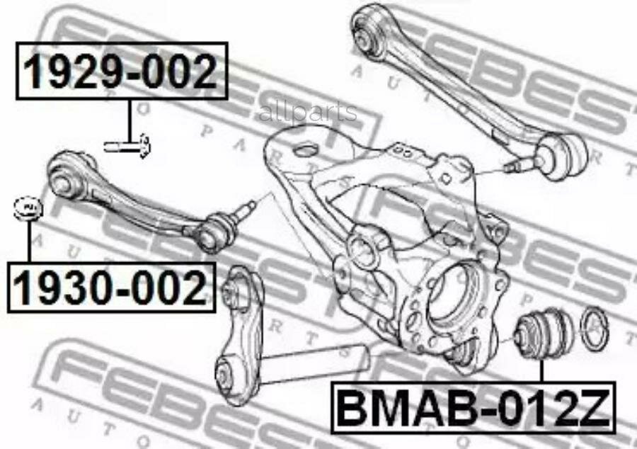 FEBEST 1929-002 Болт с эксцентриком BMW X5 E70 2006-2013 FEBEST 1929-002