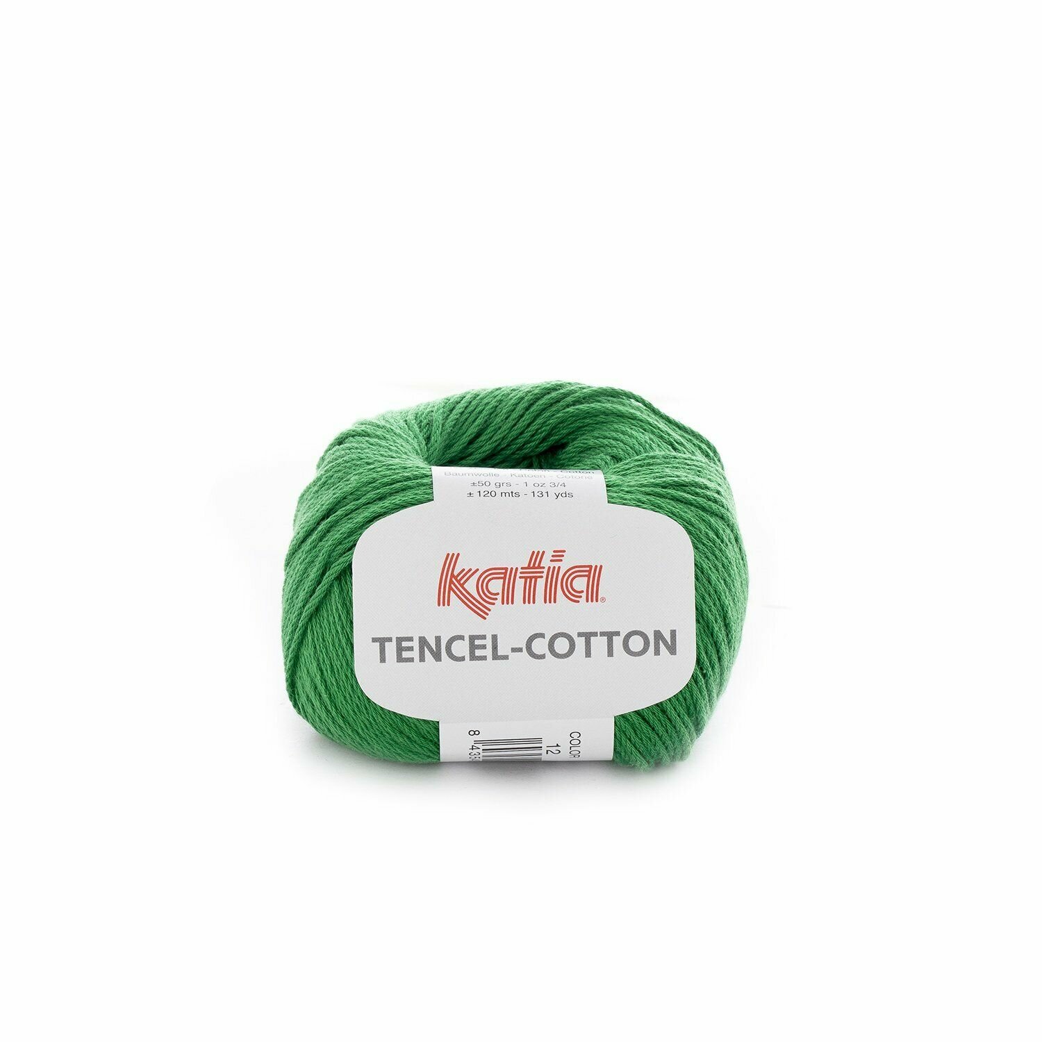 Пряжа для вязания Katia Tencel-Cotton (12 Green) 2 мотка по 50 г/120 м