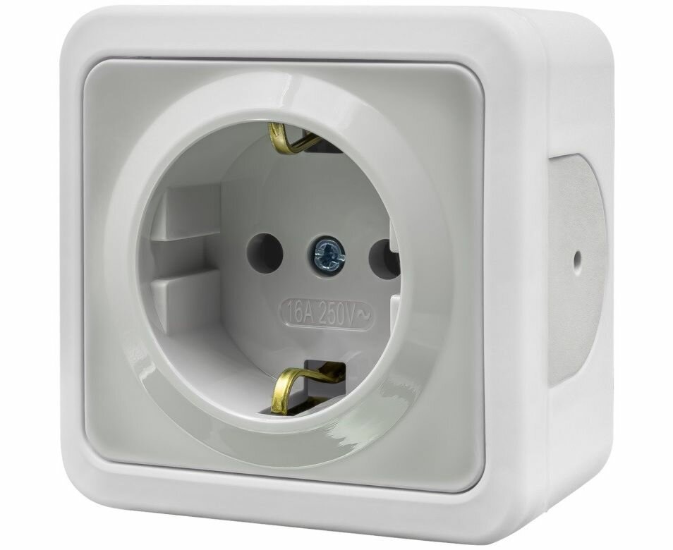 NE-AD MULTIMA розетка OУ 1 мест. белый (земля) (Турция) 92-51-08