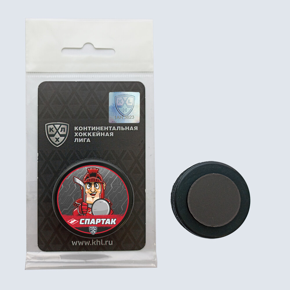 Магнит мини шайба "KHL OFFICIAL" (Запад - ХК Спартак талисман сезон 2022-23 цветная)