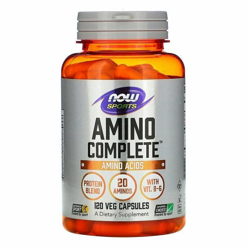 NOW Amino Complete 120vcaps/ Комплекс аминокислот 120 капсул