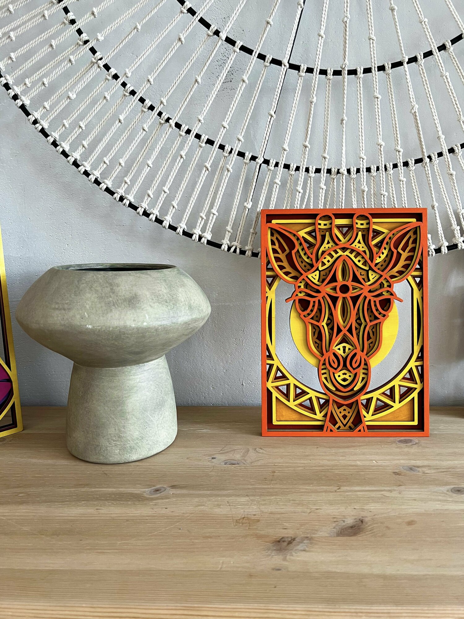 Раскраска Жираф 3D деревянная