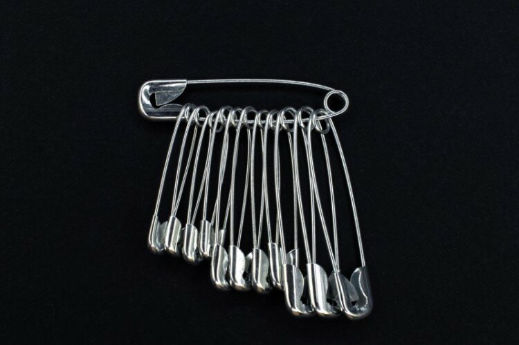 Булавки безопасные Ассорти 25-37мм, материал металл, 1034-032, 1уп (12шт)