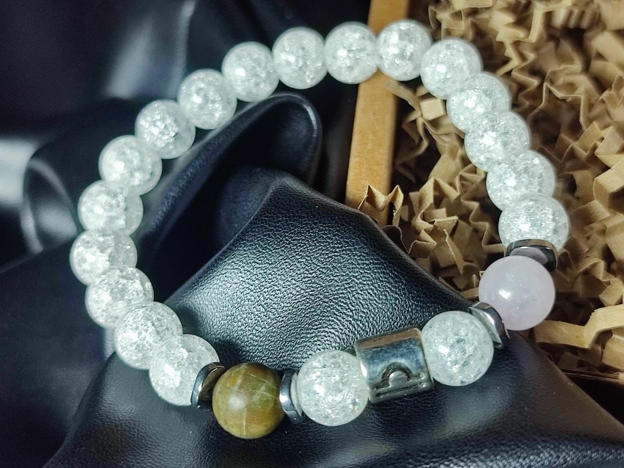 Браслет, яшма, кварц розовый