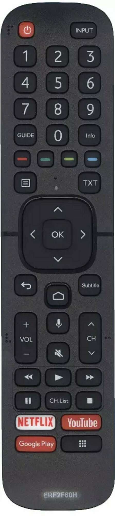 Голосовой пульт ERF2F60H (ERF2E60H) для телевизоров HISENSE / хайсенс / хисенс/ Для Android TV Hisense / Google Assistant
