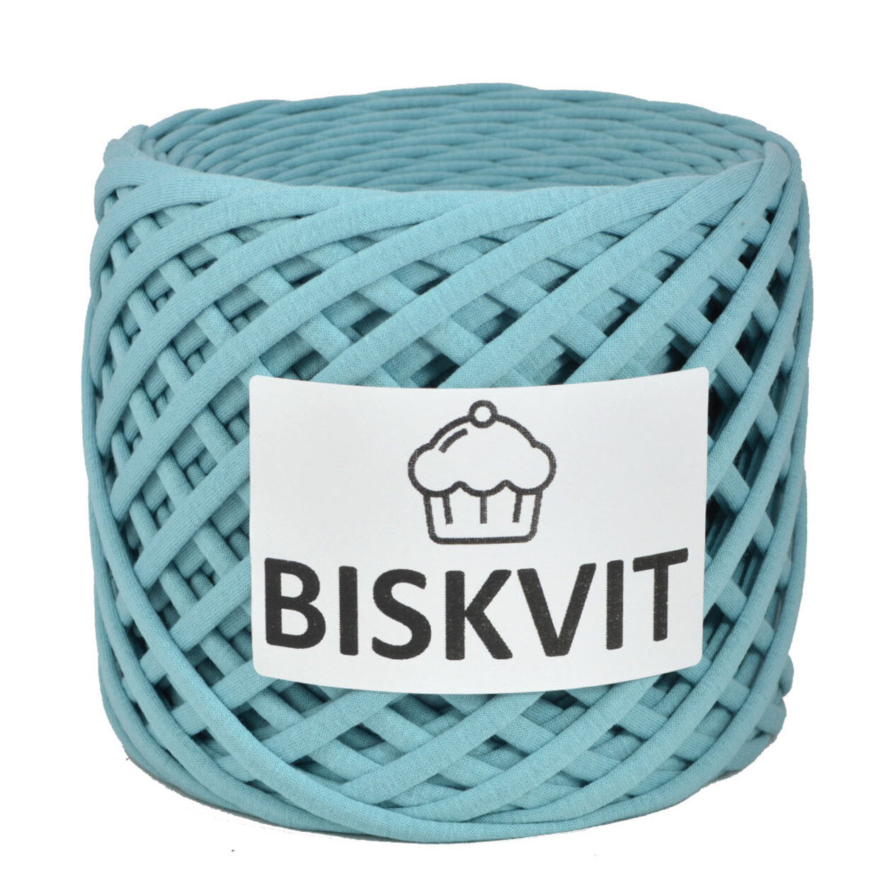 Пряжа Бисквит, Biskvit трикотажная, 330г, 100м, 100%хлопок, Пыльная мята (906) 1 шт