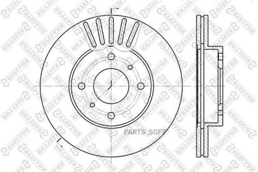 Диск тормозной передний nissan primera 1.6/2.0/2.0d 88> stellox 60202231v_sx