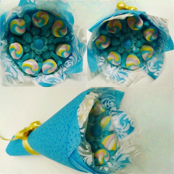 Букет из мармелада и суфле "Снежные узоры"