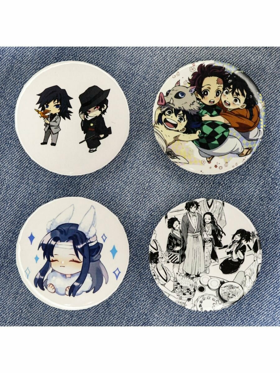 Набор значков аниме серии Demon Slayer