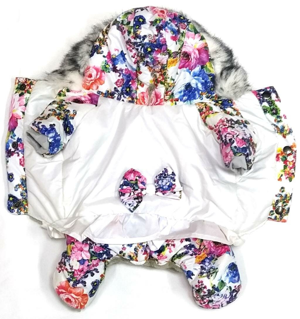 Комбинезон для собак "Цветы на снегу" (25см девочка)
