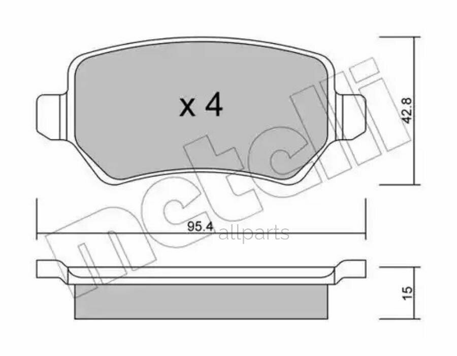 METELLI 22-0542-1 Колодки тормозные