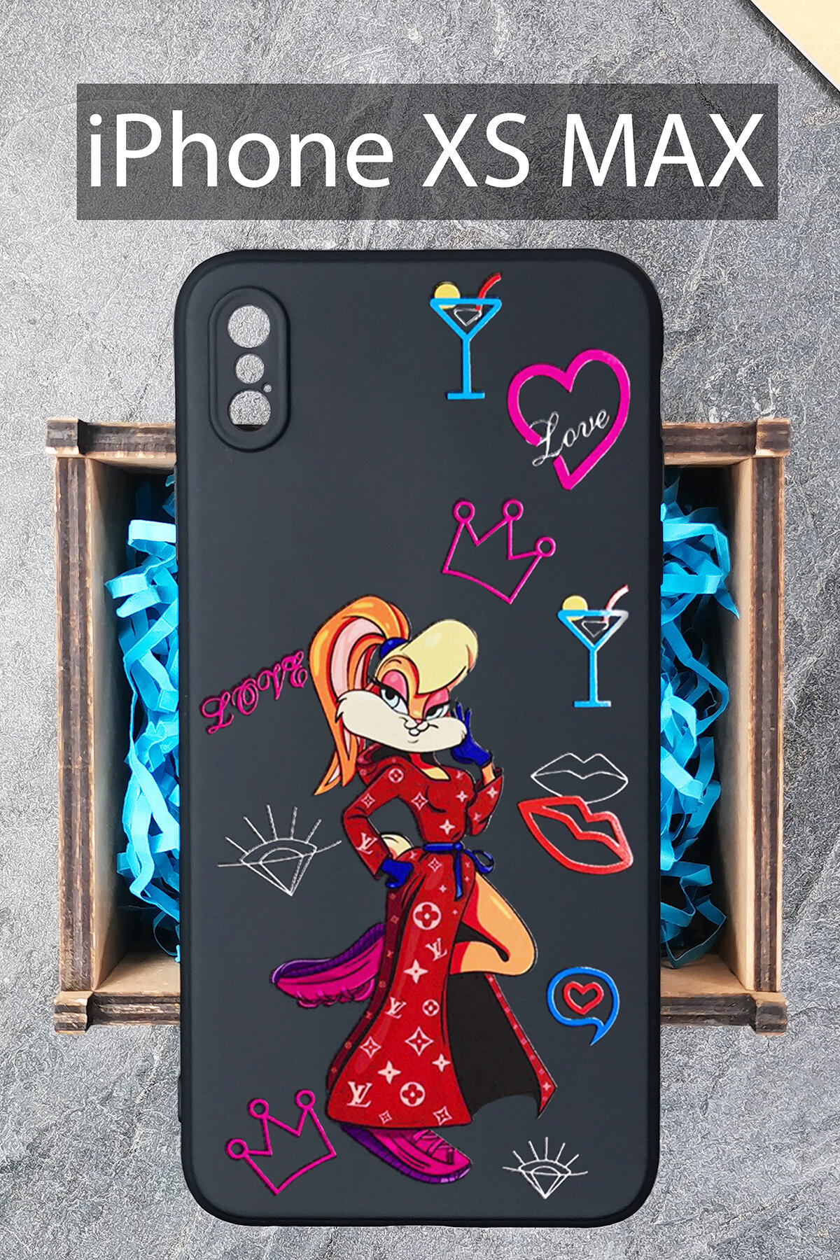 Силиконовый чехол ЛВ Бани неон для iPhone XS MAX / Айфон XС макс