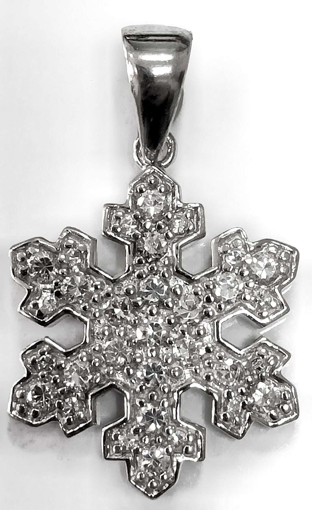 Подвеска, серебро, 925 проба, родирование, фианит