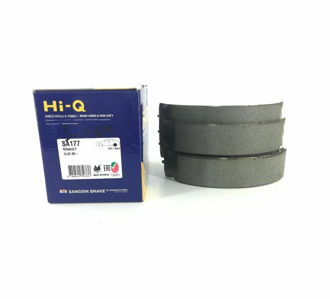 Тормозные колодки задние SANGSIN SA177 для а/м Renault Logan, Sandero с тормозной системой Bosch, 203х39 мм.