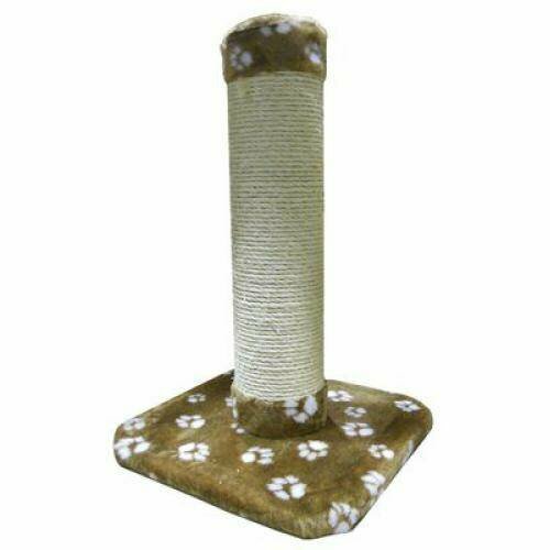 Когтеточка-столбик Паладинка на подставке сизаль для кошек (50 х 10 х 35 см)