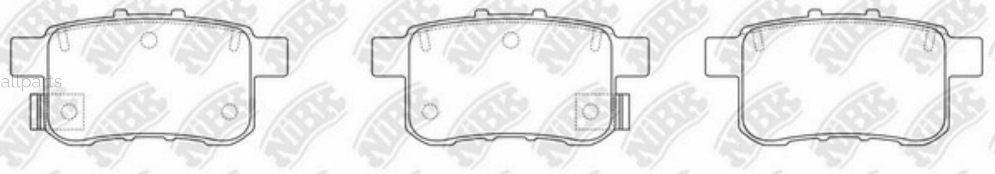 NIBK PN8864 Колодки тормозные задние NIBK PN8864