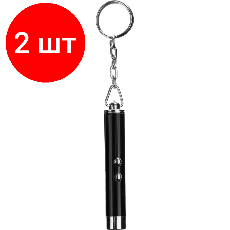 Комплект 2 штук, Указка лазерная светодиод+кр. лазер RP-24