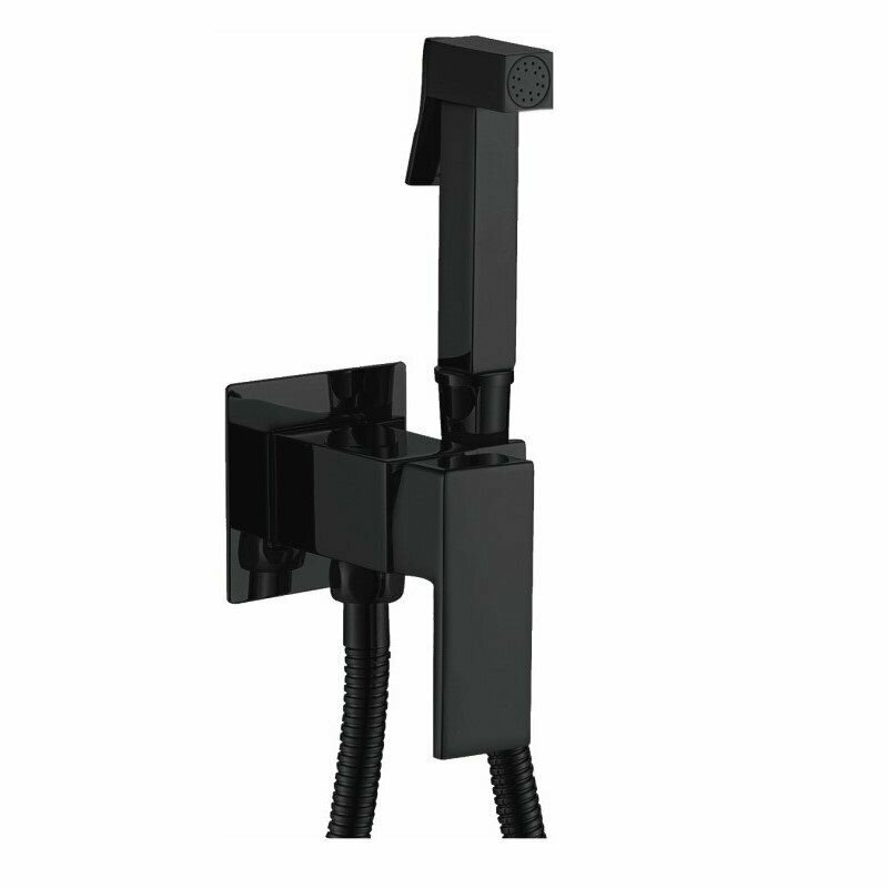 Смеситель Haiba HB5512-7 с гигиеническим душем встраиваемый, черный