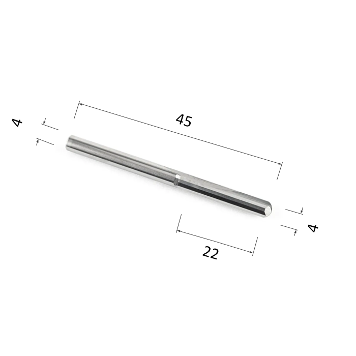 Фреза DJTOL A2ZQX422 прямая двухзаходная сферическая (по дереву, композиту (АКП), пластику)
