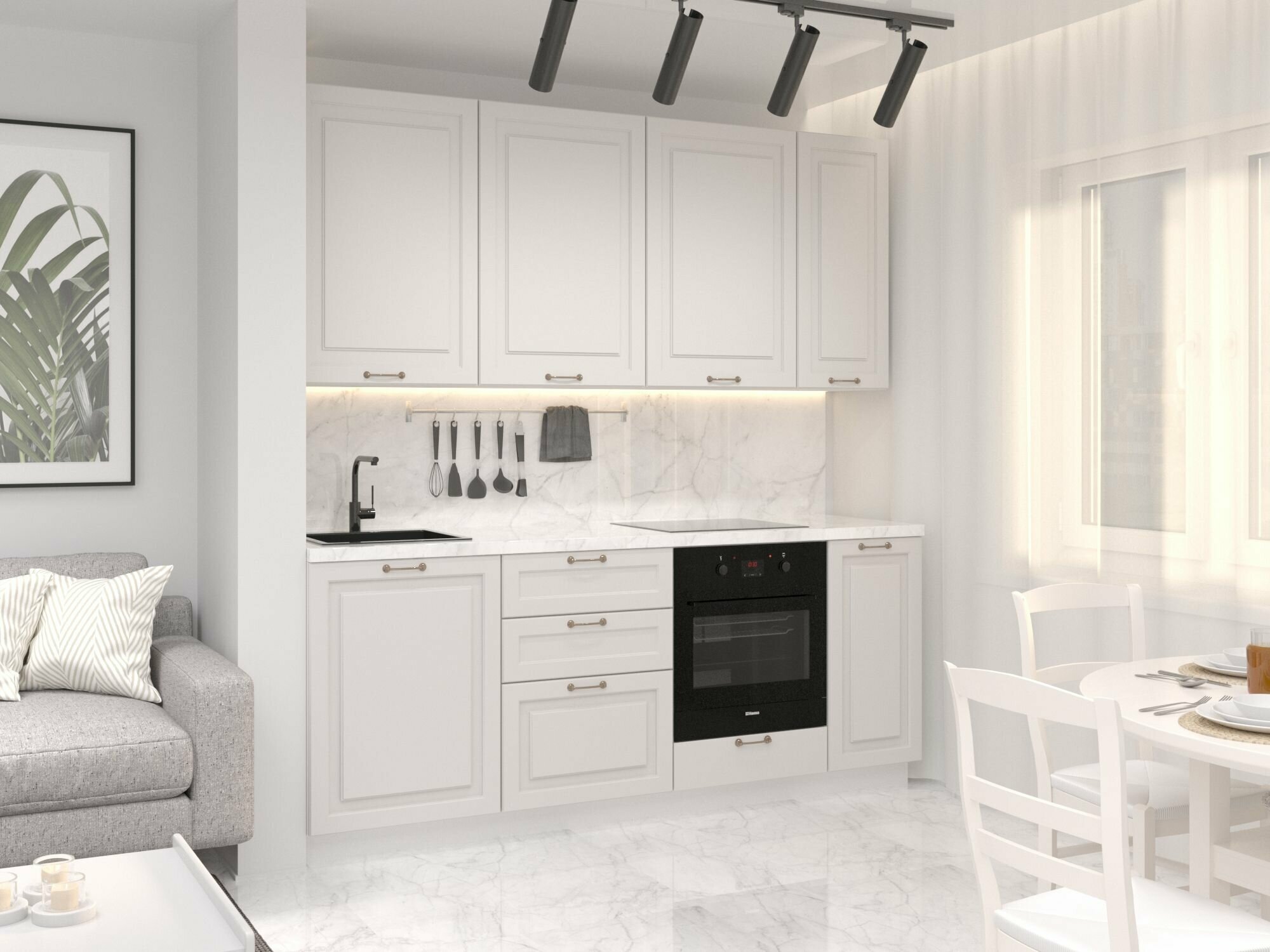 Кухонный гарнитур Ницца Агат, 2200 мм