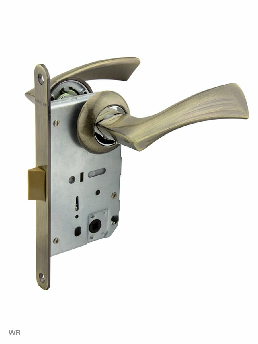 Защелка с ручками MARLOK 96/5423 межосевое 96 мм (Тип 5) АВ (бронза)