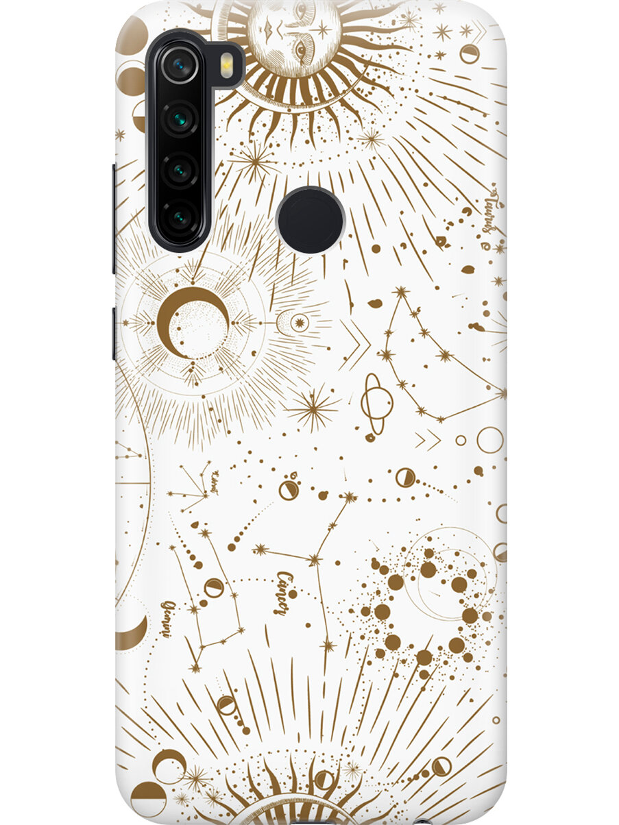 Силиконовый чехол на Xiaomi Redmi Note 8T, Сяоми Редми Ноут 8Т с принтом "Карта звездного неба"