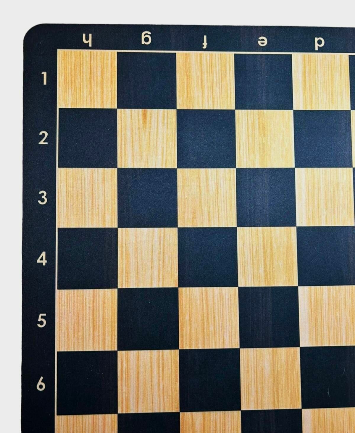 Гибкая шахматная доска черная 51 см. (EVA) клетка 5,7 см; вес 430 гр.