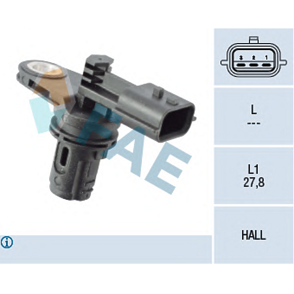 FAE 79360 (2373100Q0M / 237310776R / 237312832R) датчик положения распредвала renault