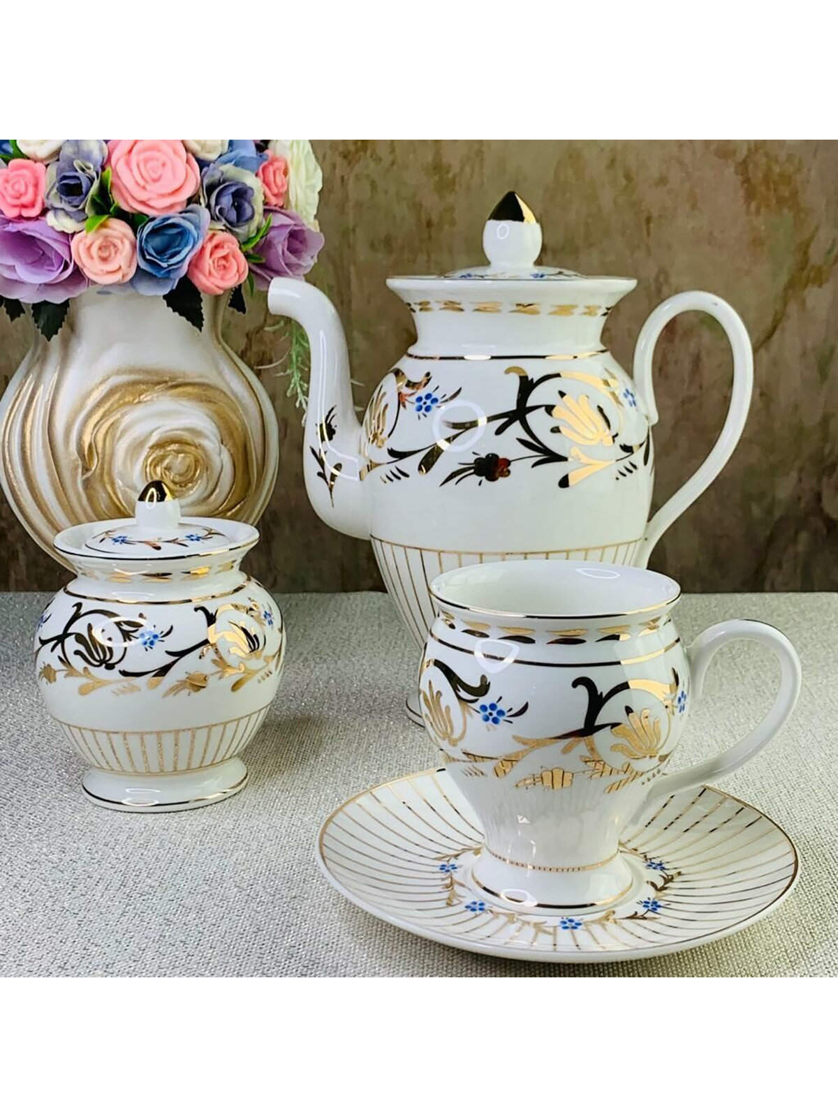 Чайный сервиз Lenardi, на 6 персон, из фарфора