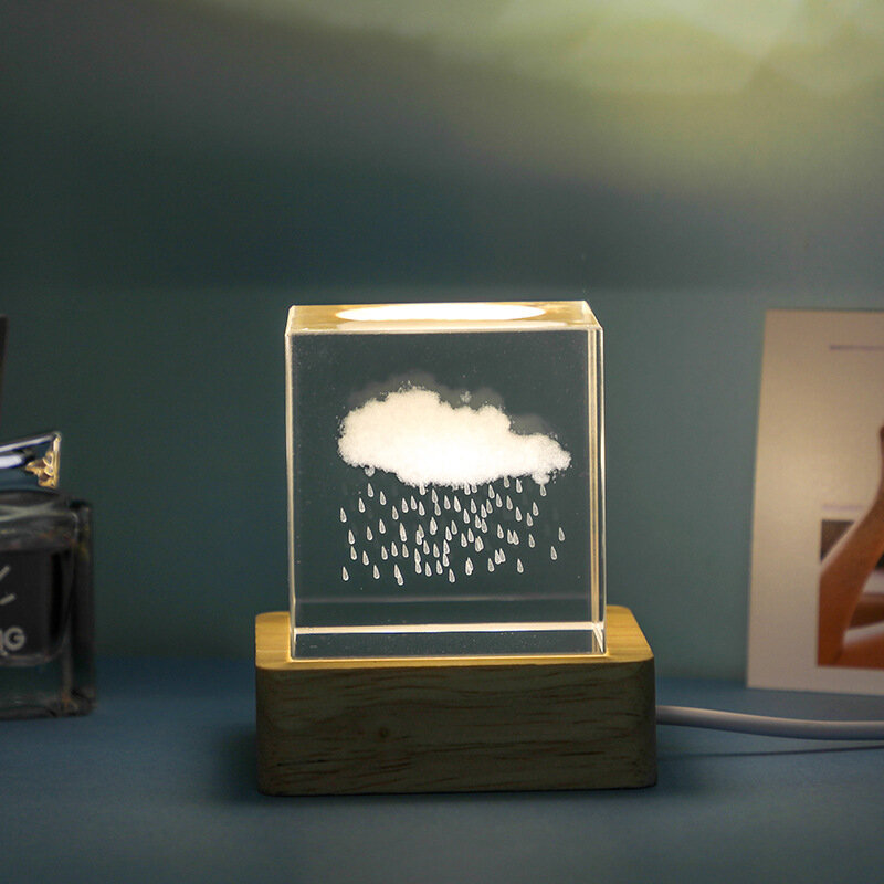 Украшение в виде куба 4 см, мини ночник