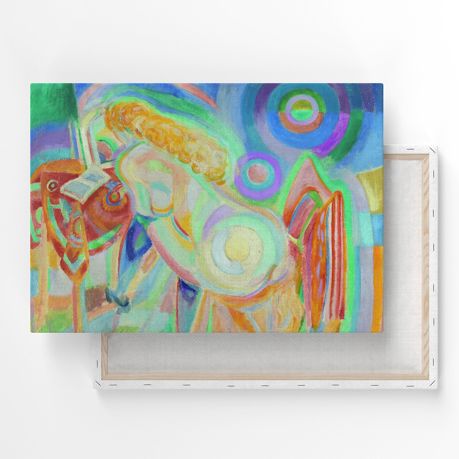 Картина на холсте, репродукция / Робер Делоне - Nude Woman Reading / Размер 30 x 40 см