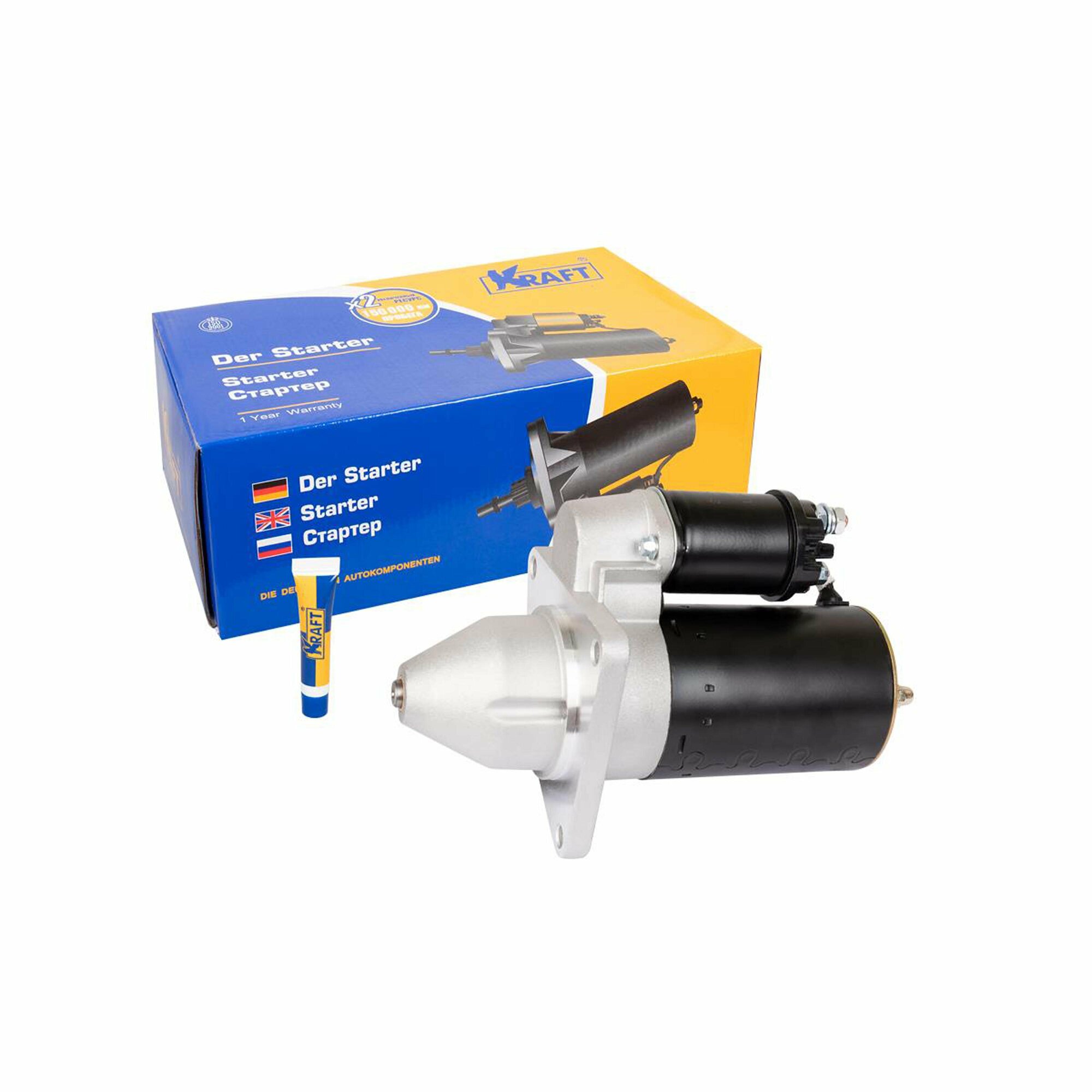 Стартер ВАЗ-2110,1118,2170 для кпп нов. обр. (3 болта) (12В/1,55кВт) KRAFT