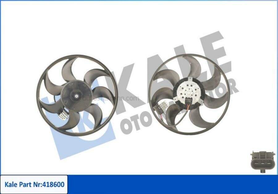 KALE 418600 Электровентилятор радиатора для а/м Opel Astra H (04-) без кожуха с резистором