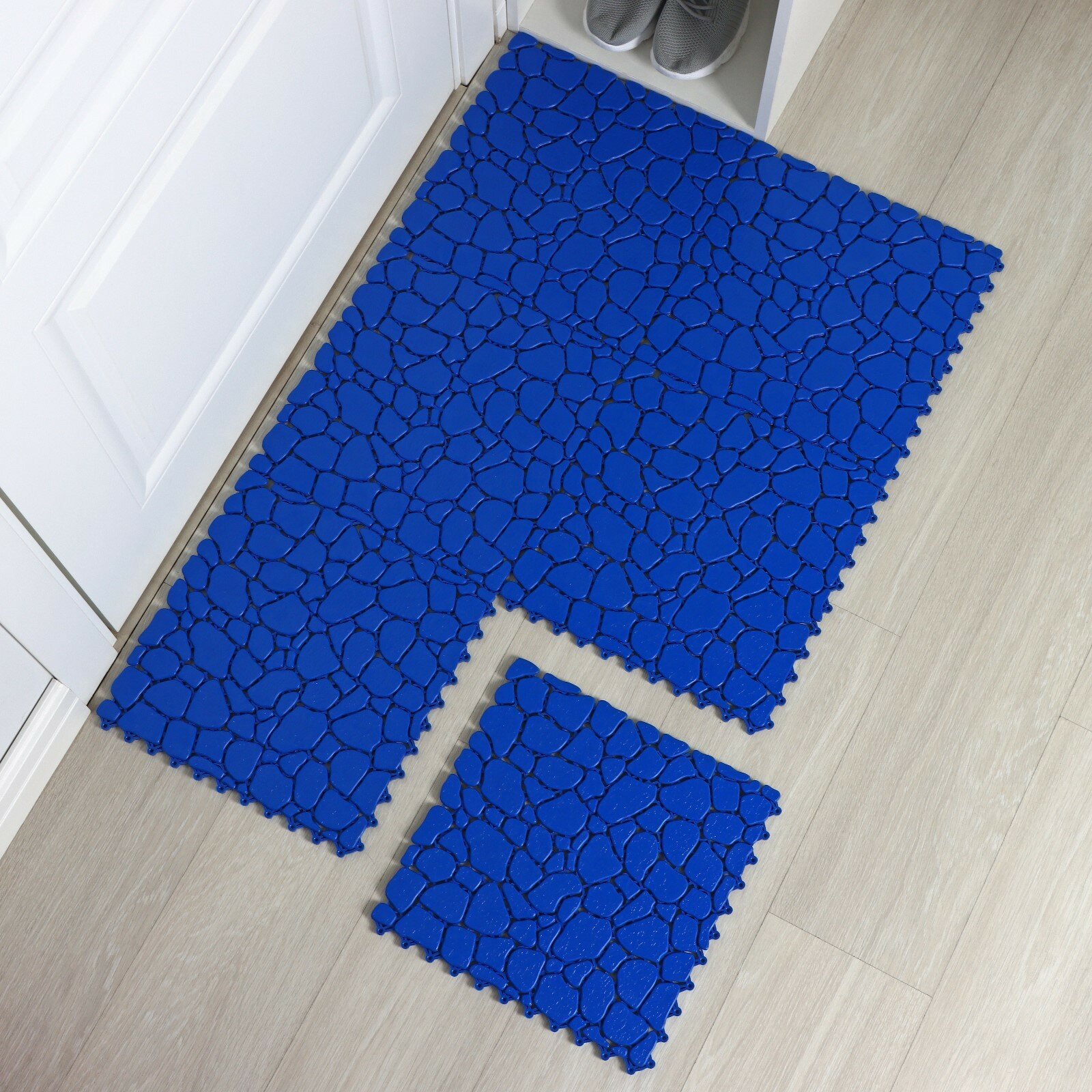 Напольное модульное покрытие AQUA STONE, 34×34 см, 6 шт. в упаковке, синий