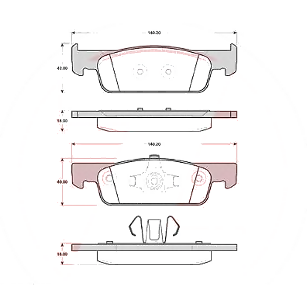 ZIMMERMANN 25702.180.1 (410602581R / 410605612R) колодки пер ren Clio (Клио) 12- / dac logan II / mcv 12- / sandero II 13-