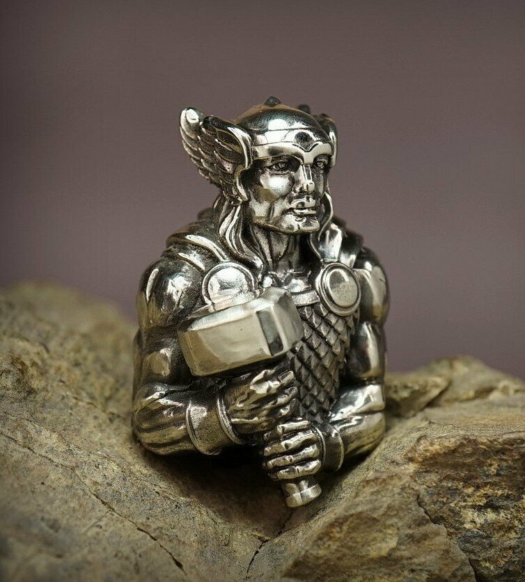 Тор Бог Викингов - Скандинавский Бог Грома - Скандинавская Мифология - Мстители Марвел MARVEL - Брелок - Бусина на Темляк Темлячная - Фигурка