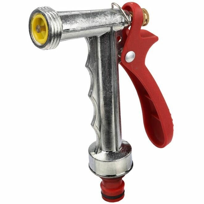 Набор поливочный, пистолет поливочный M-mini, GRINDA металлический, плавная регулировка, курок сзади