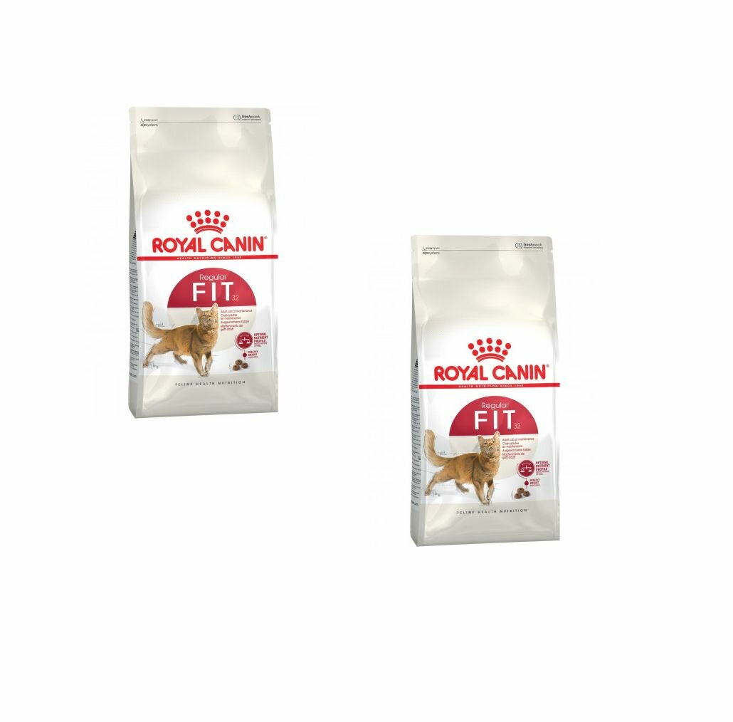 Royal Canin FIT 32 сухой корм для взрослых кошек в возрасте от 1 до 7 лет, 200 гр, 2 уп