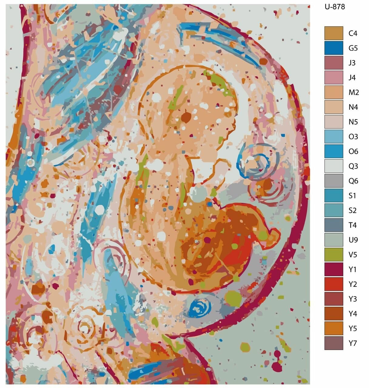 Картина по номерам U-878 "Материнство. Ребёнок в животике" 40x50 см