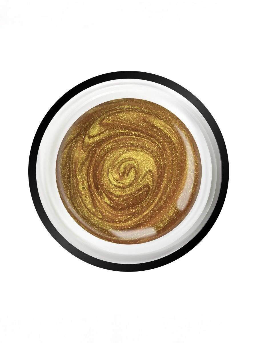 Nail Club Гель-краска с шиммером, с липким слоем GO-64 Gold 585