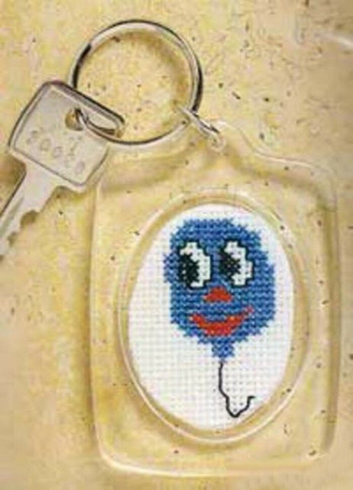 Набор для вышивания Permin #11-8116 Брелок "Воздушный шар", Счетный крест, 4 x 6 см