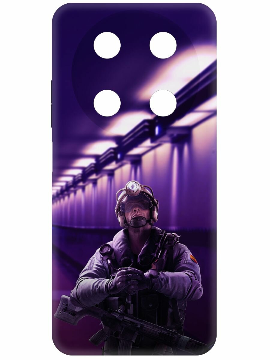 Чехол-накладка Krutoff Soft Case Cтандофф 2 (Standoff 2) - Неон для ITEL RS4 черный