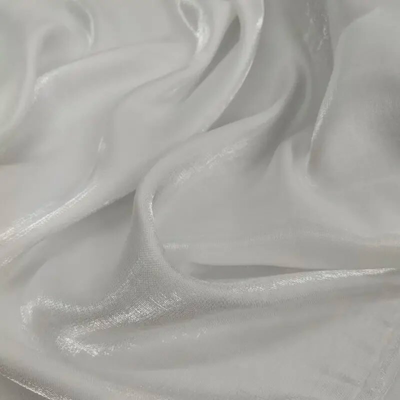 Градиентная шелковая атласная ткань Hanfu 100x150 см Белый, 24