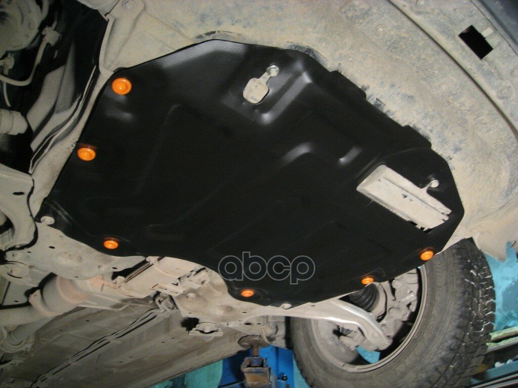 Защита картера и КПП (сталь 2 мм) + комплект крепежа для Nissan Murano Z51 2008-2016 (V - 3.5) AlfEco арт. ALF1516st