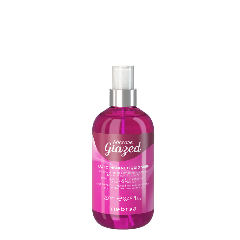 Спрей для блеска волос с эффектом ламинирования Inebrya Shecare Glazed Instant Liquid Shine, 250 мл