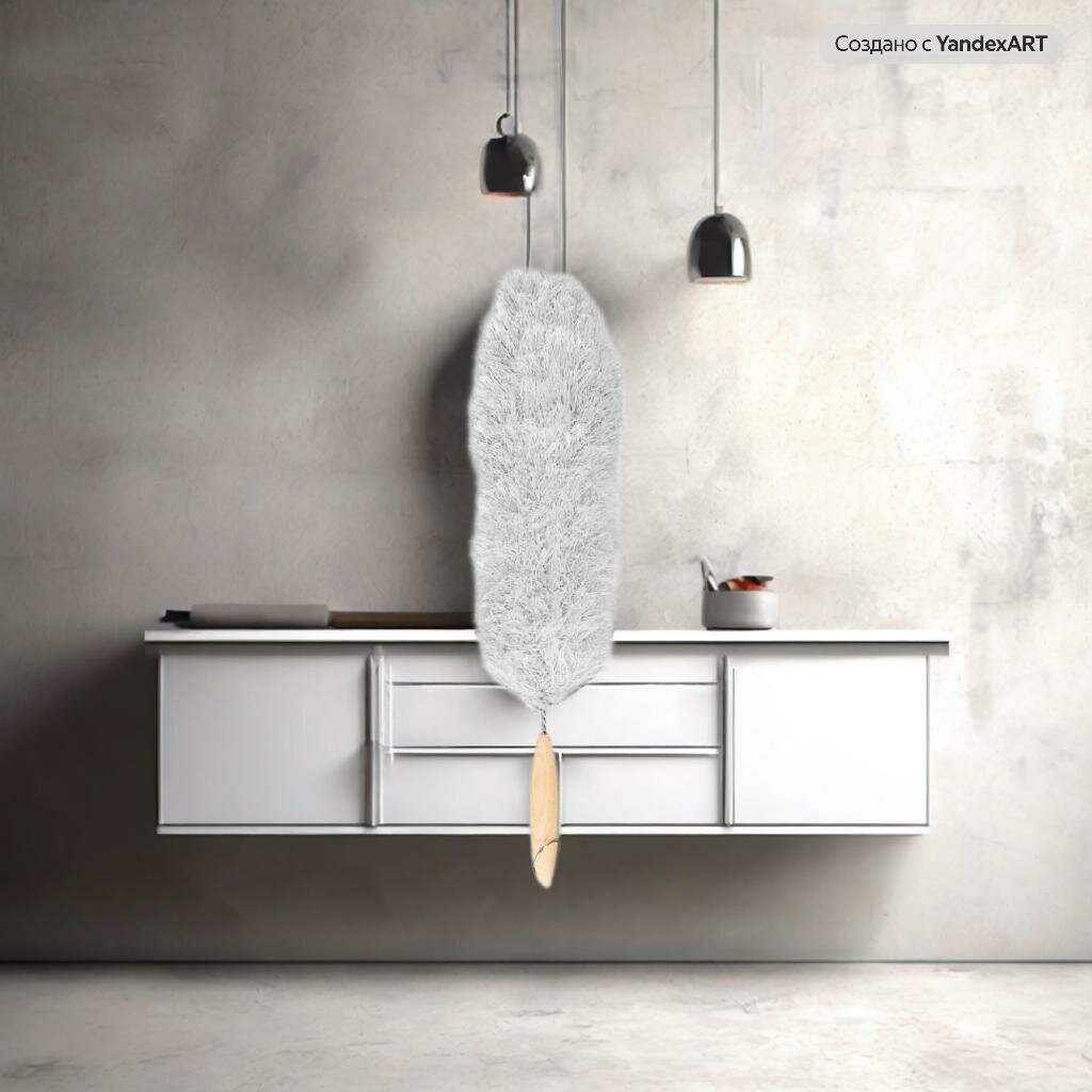 Основа гибкая для сбора пыли , щетка гибкая для удаления пыли, пипидастр, серия "Natur", от бренда Smart Белый кот