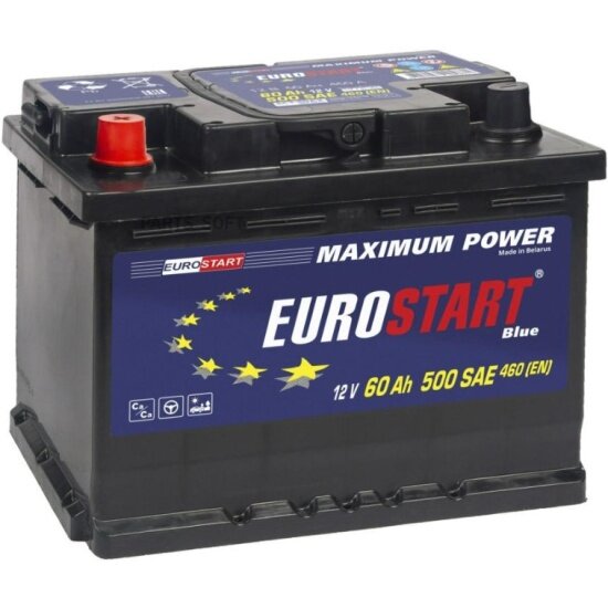 Аккумулятор Eurostart Blue, 242x175x190, прямая полярность, 60 Ач